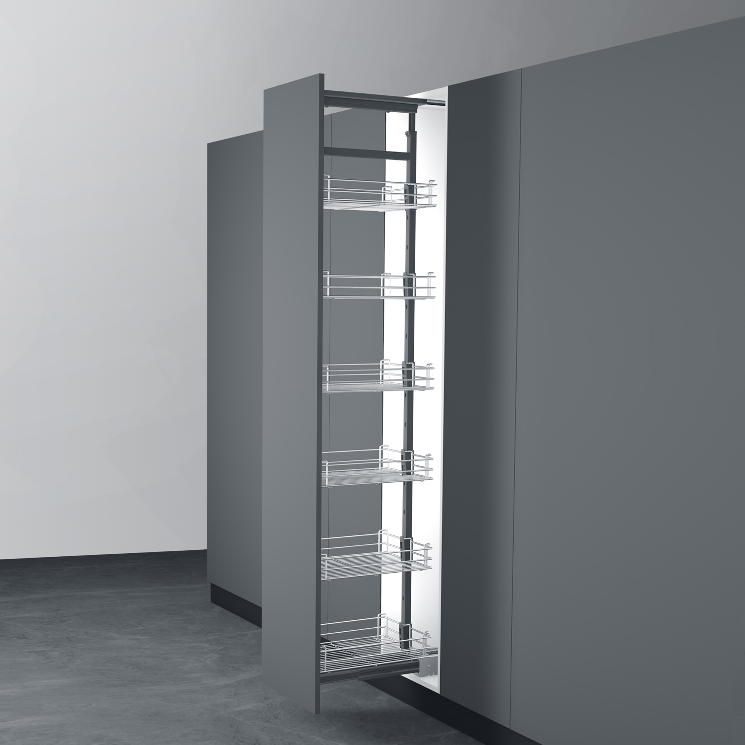 Alacena extraíble - Inox - DICA - Herrajes e Interiorismo